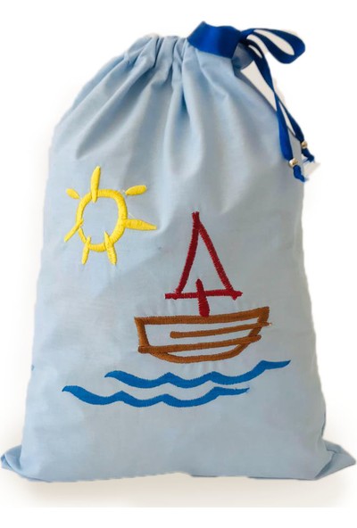 Atölye Eda Nakışlı Bebek Kesesi - Mavi