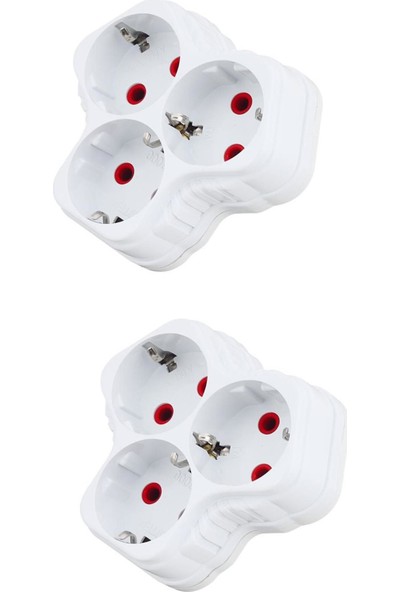 Emr Papatya 3'lü Priz Priz Çoğaltıcı 2'li