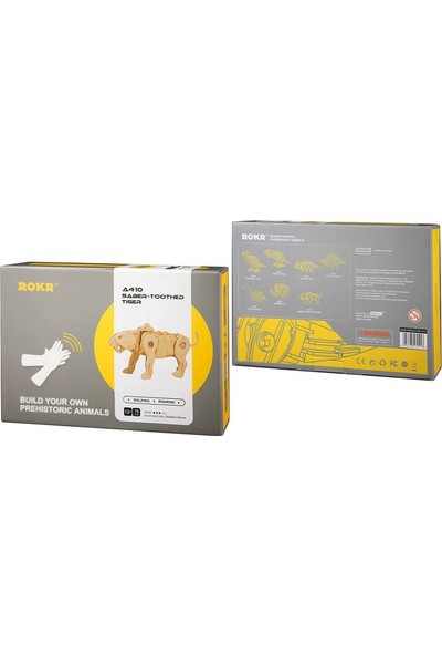 Robotime Ses Kontrollü 3D Ahşap Puzzle Kılıç Dişli Kaplan- A410 Robotime Ses Kontrollü 3D Ahşap Puzzle Kılıç Dişli Kaplan- A410