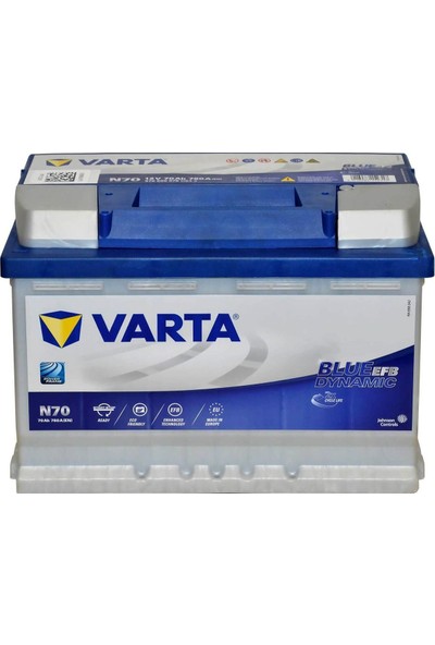 Varta Akü 12V 70 Ah 650A EFB Start-Stop N70 Varta Akü 12V 70 Ah 650A EFB Start-Stop N70