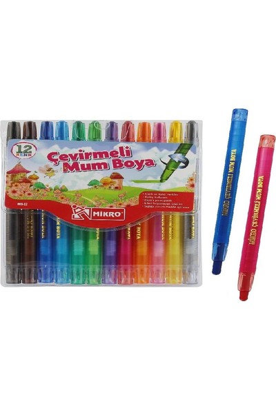 Mikro Cevirmeli Mum Boya 12'Li