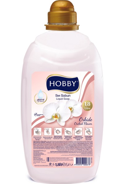 Hobby Sıvı Sabun Orkide Çiçeği 1800 ml Hobby Sıvı Sabun Orkide Çiçeği 1800 ml