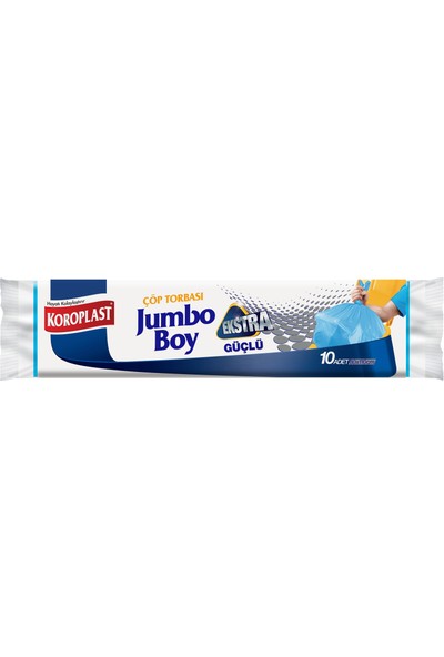 Koroplast Jumbo Boy Extra Dayanaklı Çöp Torbası 10'lu 80x110 cm Koroplast Jumbo Boy Extra Dayanaklı Çöp Torbası 10'lu 80x110 cm