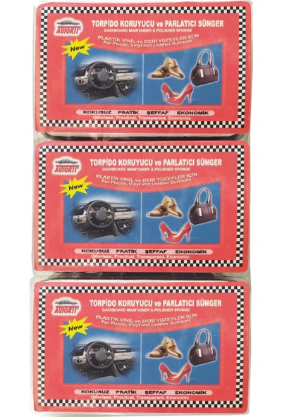 Autokit Torpido Parlatıcı Sünger 3'lü Autokit Torpido Parlatıcı Sünger 3'lü