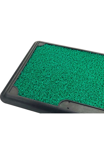 Olunca Dezenfektan Havuzlu Kıvırcık Kapı Önü Hijyen Paspas 45 x 70 cm Yeşil Green