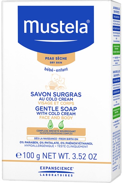 Mustela Kuru Ciltler İçin Cold Kremli Besleyici Sabun 100 gr Mustela Kuru Ciltler İçin Cold Kremli Besleyici Sabun 100 gr