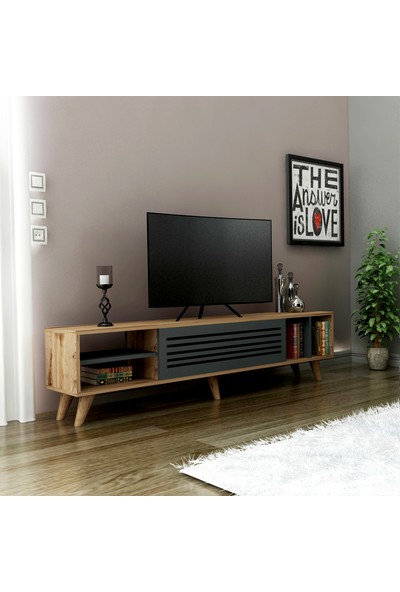 Drama Dizayn Mobilya Suem Ahşap Kapaklı Tv Ünitesi Çırağan Antrasit Drama Dizayn Mobilya Suem Ahşap Kapaklı Tv Ünitesi Çırağan Antrasit