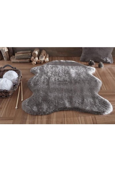 İpekçe Tavşantüyü Post Halı 70 x 100 cm Antrasit