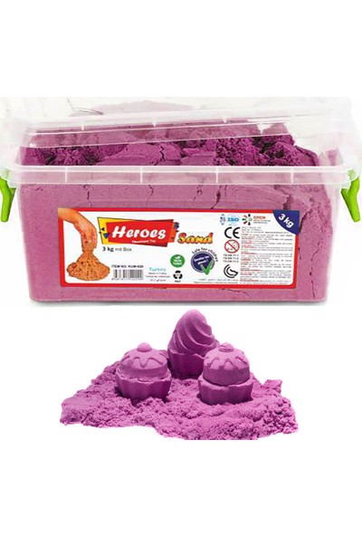 Heroes Kinetik Kum 3000 gr Pembe Heroes Kinetik Kum 3000 gr Pembe