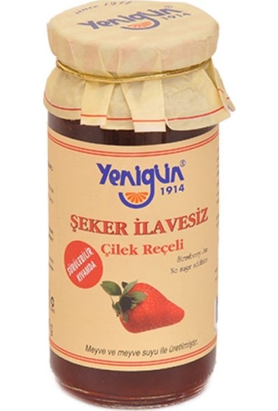 Yenigün Şeker İlavesiz Çilek Reçeli 290 gr Yenigün Şeker İlavesiz Çilek Reçeli 290 gr