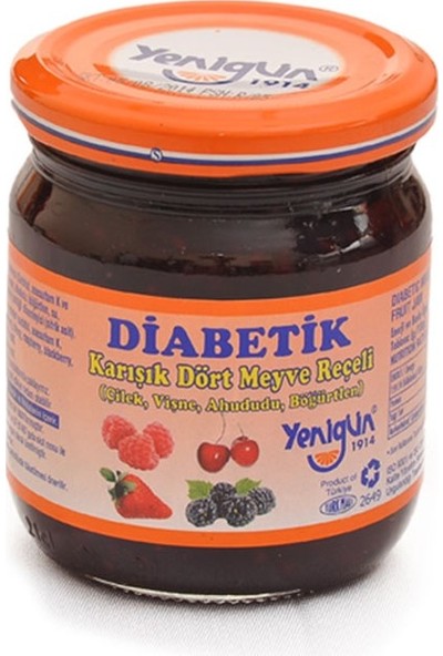 Yenigün Diyabetik Karışık Dört Meyveli Reçel 230 gr Yenigün Diyabetik Karışık Dört Meyveli Reçel 230 gr