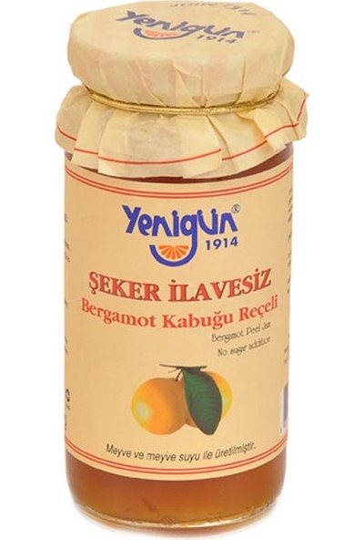 Yenigün Şeker İlavesiz Bergamot Kabuğu Reçeli 290 gr Yenigün Şeker İlavesiz Bergamot Kabuğu Reçeli 290 gr