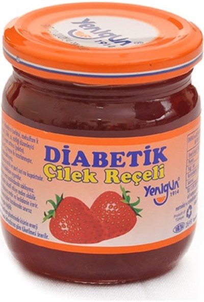 Yenigün Diyabetik Çilek Reçeli 230 gr Yenigün Diyabetik Çilek Reçeli 230 gr