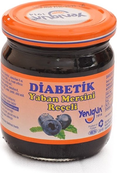 Yenigün Diyabetik Yaban Mersini Reçeli 230 gr