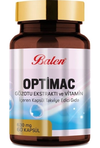 Balen Optımac Göz Otu Eks. ve Vit. Içeren Kapsül (60 Kapsül)