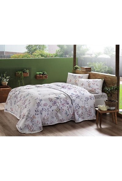 Taç Çift Kişilik Baskılı Pike Takımı - Julianne Pembe