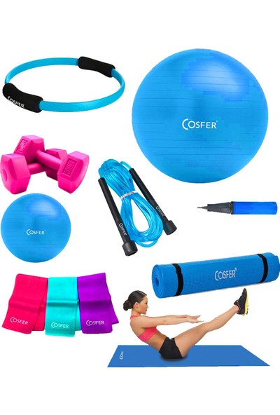 Cosfer CSF-TR08 8 Parça Pilates Seti Cosfer CSF-TR08 8 Parça Pilates Seti