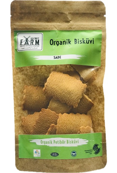 Secret Farm Organik Sade Petibör Bisküvi 100 gr Secret Farm Organik Sade Petibör Bisküvi 100 gr