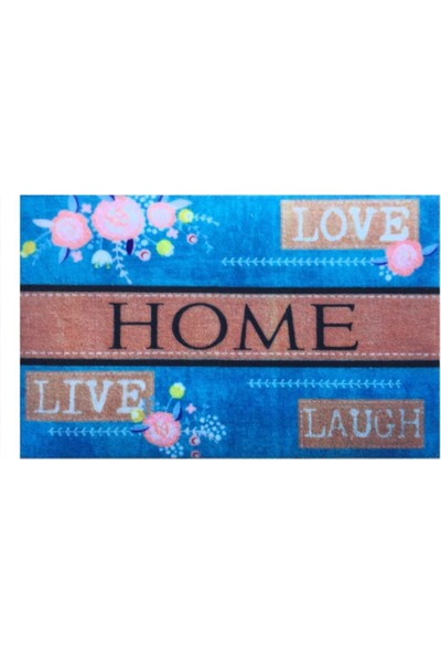 Giz Home Rock&Roll Kapı Paspası 45X75 Love Live Laugh Giz Home Rock&Roll Kapı Paspası 45X75 Love Live Laugh