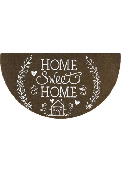 Giz Home Boyalı/Megan Kapı Paspası 40X70 Yarımay Kahve Home Sweet Home Giz Home Boyalı/Megan Kapı Paspası 40X70 Yarımay Kahve Home Sweet Home