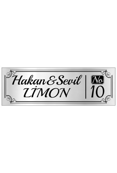 Lim10 Metal Gümüş Kapı Isimliği 118G Lim10 Metal Gümüş Kapı Isimliği 118G