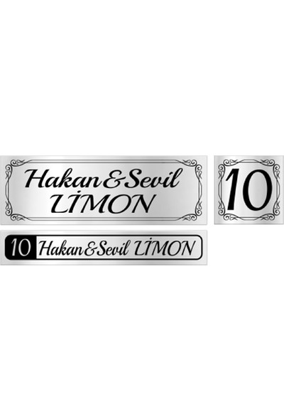 Lim10 Metal Altın Kapı Isimliği 123A Lim10 Metal Altın Kapı Isimliği 123A