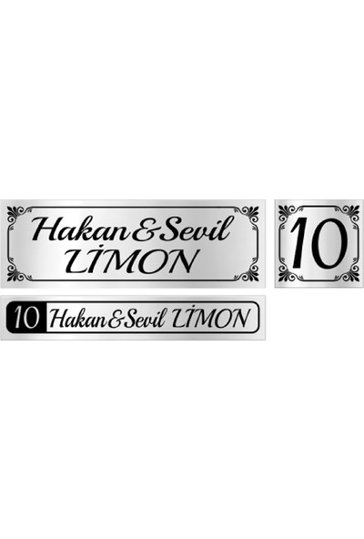 Lim10 Metal Gümüş Kapı Isimliği 128G Lim10 Metal Gümüş Kapı Isimliği 128G