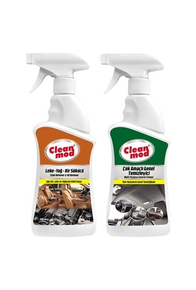 Cleanmod Oto Temizlik Seti Araç İçi Temizlik 2 x 500 ml