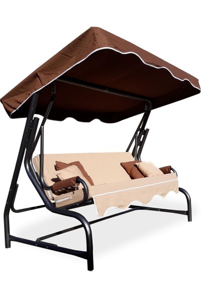 Bidesenal Senem 3 Kişilik Metal Bahçe Salıncağı