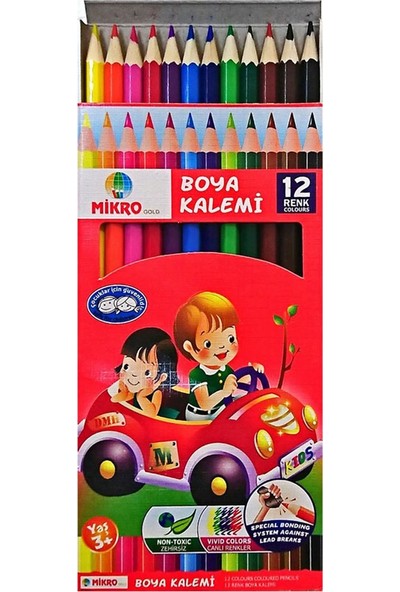 Mikro Gold Kuru Boya Tam Boy 12'li Mikro Gold Kuru Boya Tam Boy 12'li