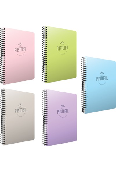 Gıpta Pastoral Spiralli A4 72 Yaprak Pp Kapak Defter Seti Çizgili 5'li Gıpta Pastoral Spiralli A4 72 Yaprak Pp Kapak Defter Seti Çizgili 5'li