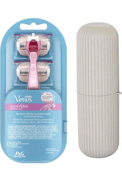 Gillette Venus 3 Bıçaklı 2 Yedek Kadın Banyo Tıraş Bıçağı + Organizer Kutu