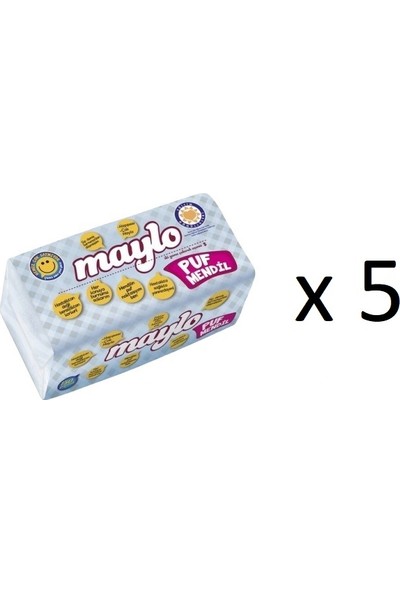Maylo Puf Mendil 150 Yaprak x 5 Paket Maylo Puf Mendil 150 Yaprak x 5 Paket