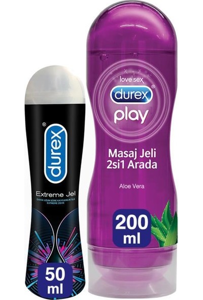 Durex Extreme Jel + Play Kayganlaştırıcı & Masaj Jeli, Aloe Vera Durex Extreme Jel + Play Kayganlaştırıcı & Masaj Jeli, Aloe Vera