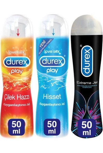 Durex Extreme Jel + Play Kayganaştırıcı Jel Hisset & Çilek Durex Extreme Jel + Play Kayganaştırıcı Jel Hisset & Çilek