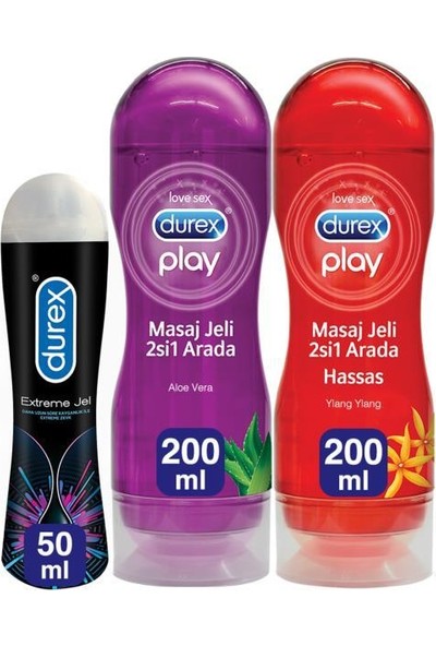 Durex Extreme Jel + Play Aloe Vera + Ylang Ylang Masaj Jeli Durex Extreme Jel + Play Aloe Vera + Ylang Ylang Masaj Jeli