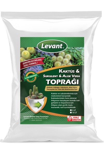 Levant Kaktüs Toprağı Özel Karışım 20 lt Levant Kaktüs Toprağı Özel Karışım 20 lt