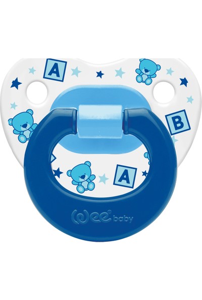 Wee Baby Desenli Damaklı Emzik No:2 - Mavi