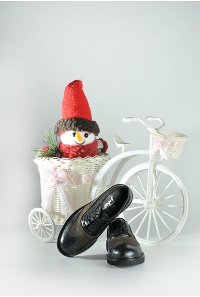 J Plus Baby Oxford Siyah Çocuk Ayakkabı