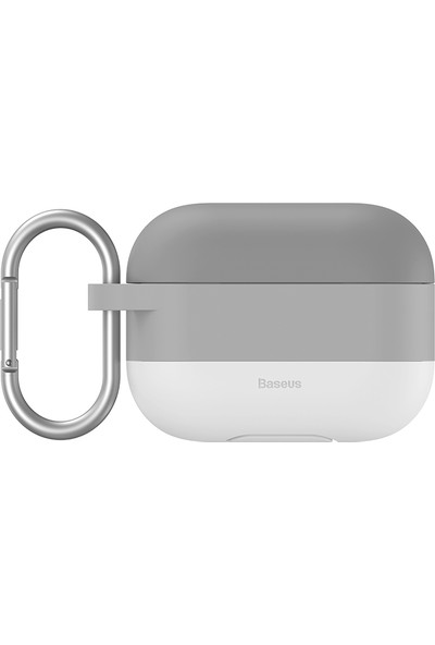 Baseus Cloud Hook Silica Gel AirPods Pro Silikon Kılıf + Anahtarlık WIAPPOD-E0G Gri