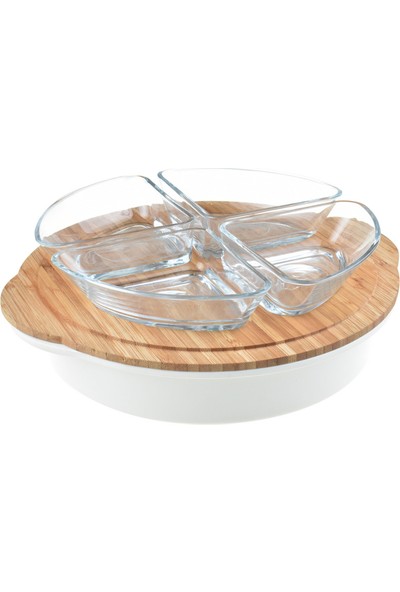 Bambum Liva 6 Parça Bambu Kapaklı Kahvaltı Seti Yuvarlak Bambum Liva 6 Parça Bambu Kapaklı Kahvaltı Seti Yuvarlak