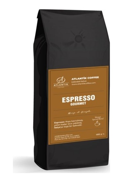 Atlantik Espresso Gurme Çekirdek Kahve - 1000 gr