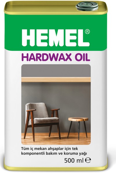 HEMEL Hardwax Oil Doğal Bakım ve Koruma Ürünü Dark Oak 500 ml