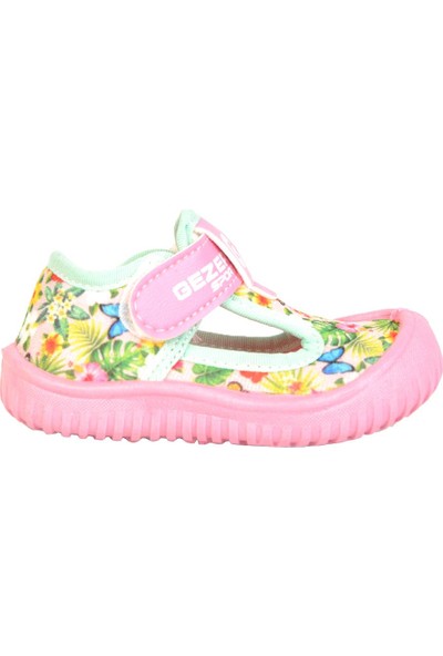 Gezer 03041 Renkli Cırtlı Yazlık Kız Çocuk Sandalet Deniz Ayakkabı