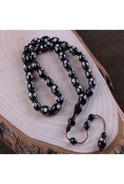 Burhan Sağlam Kuka Arpa Kesim Sistem Püsküllü Gümüş Çakmalı Tesbih