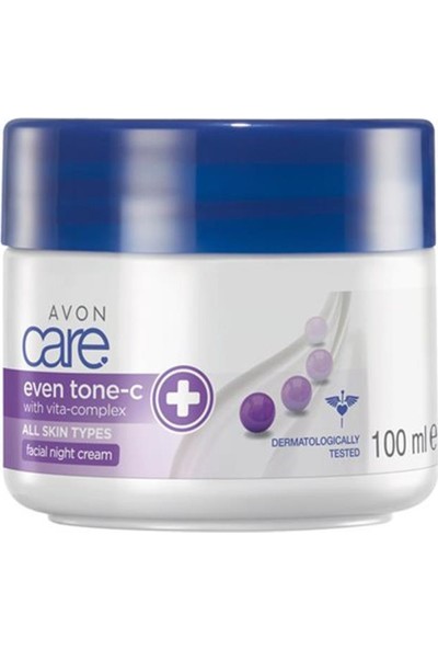 Avon Even Tone-C Vitamin Kompleks Gece Yüz Kremi 100 ml Avon Even Tone-C Vitamin Kompleks Gece Yüz Kremi 100 ml