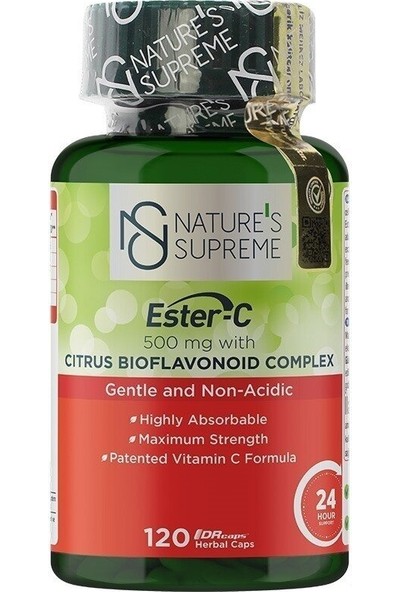 Nature's Supreme Ester-C 500 Mg C Vitamini 120 Kapsül Nature's Supreme Ester-C 500 Mg C Vitamini 120 Kapsül