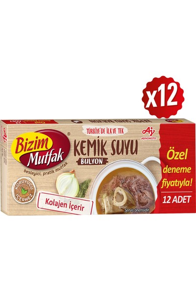 Bizim Mutfak Kemik Suyu Bulyon 12'li 120 gr Bizim Mutfak Kemik Suyu Bulyon 12'li 120 gr