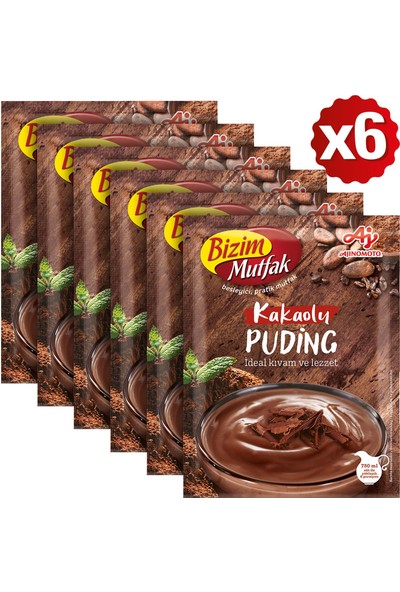 Bizim Mutfak Kakaolu Puding 150 gr 6'lı Paket Bizim Mutfak Kakaolu Puding 150 gr 6'lı Paket