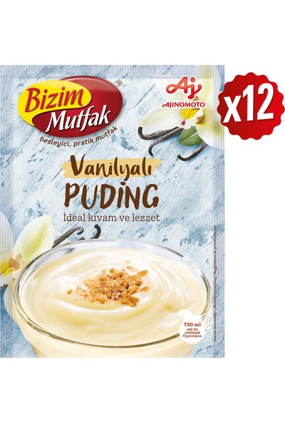 Bizim Mutfak Vanilyalı Puding 125 gr 12'li Paket Bizim Mutfak Vanilyalı Puding 125 gr 12'li Paket